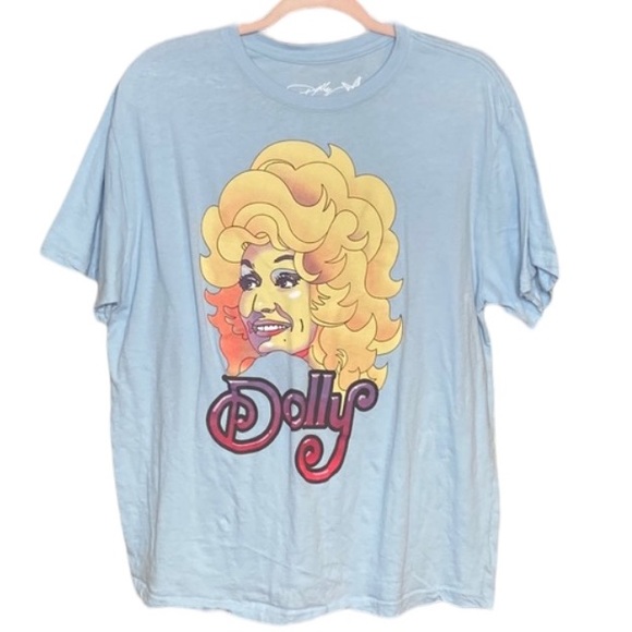 Dolly Parton | Tops | Dolly Parton Light Blue Dolly Tee Size Xl | Poshmark